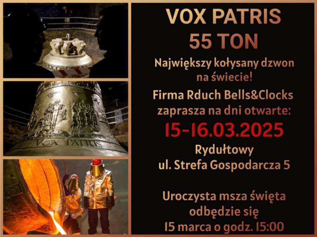 Rydułtowska firma współtwórcą największego dzwonu świata. „Vox Patris ...